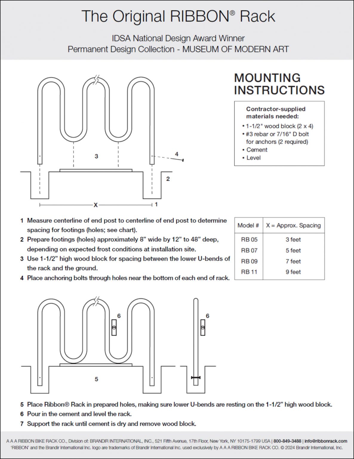 Submittal Package - Ribbon Bike Rack