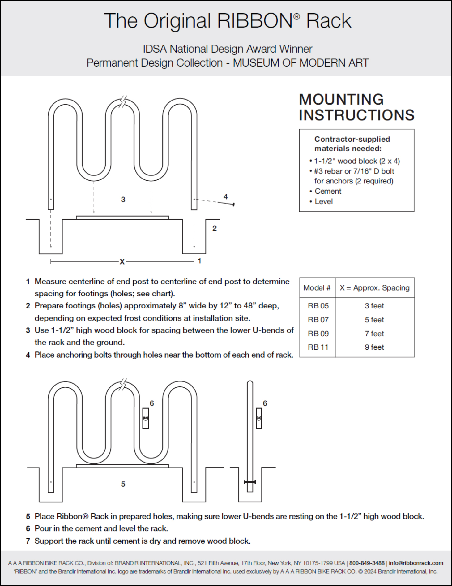 Submittal Package - Ribbon Bike Rack